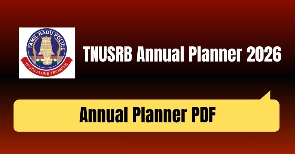 TNUSRB Annual Planner 2026 PDF - Tamilan guide