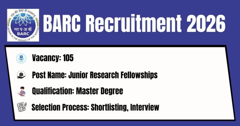 BARC Recruitment 2026 105 JRF Posts; Apply Now! - Tamilan guide